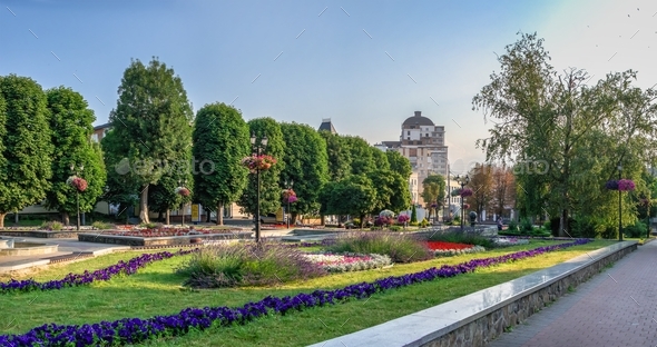 Historical city center of Khmelnitskyi in Ukraine Stock Photo by Multipedia